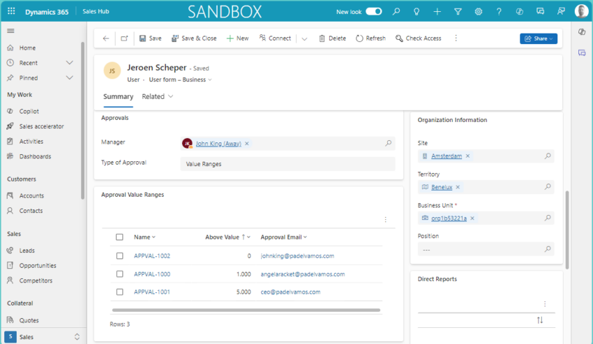 Quote approval with workflow approvals using power automate