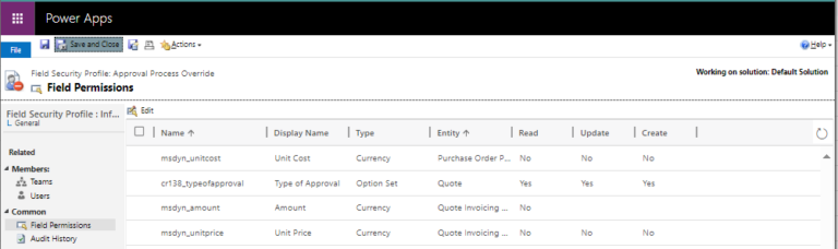 New Column Security Profile experience - JScheper.com
